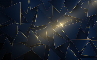 Abstract gold triangle shapes and luxury pattern Vector Image