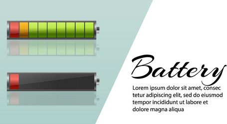 Low battery charging status indicator Royalty Free Vector