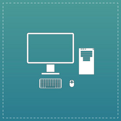 Computer case with monitor Royalty Free Vector Image
