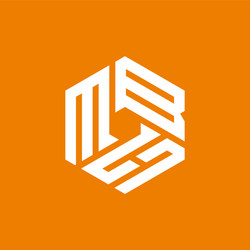 Creative initial letter mbh logo design concept Vector Image