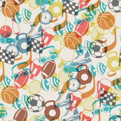 Seamless pattern of sport icons Royalty Free Vector Image