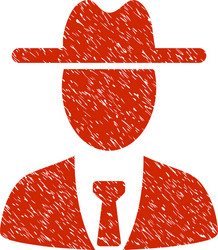 Farmer boss icon grunge watermark Royalty Free Vector Image