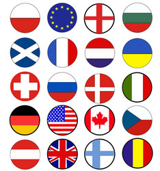 Multinational flags Royalty Free Vector Image - VectorStock