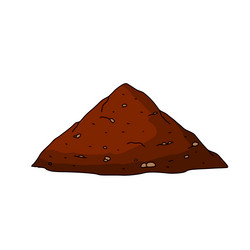 Pile of earth brown mound Royalty Free Vector Image