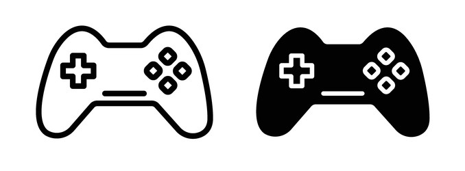 Video game controller icon set control Royalty Free Vector