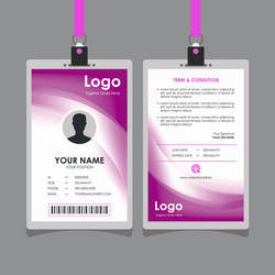 Creative and modern id card design template Vector Image
