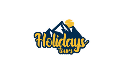 Holiday tour logo design best logo Royalty Free Vector Image