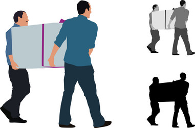 Silhouette Man Carry Load Vector Images (over 100)