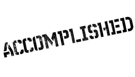 Accomplished stamp rubber grunge Royalty Free Vector Image