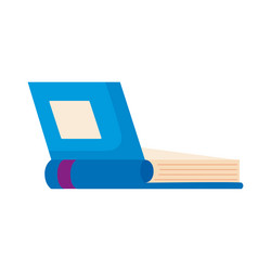 Blue text book open Royalty Free Vector Image - VectorStock