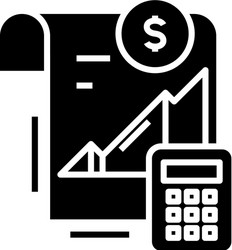 Income black icon concept Royalty Free Vector Image