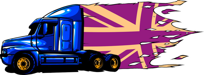 Classic semi truck Royalty Free Vector Image - VectorStock