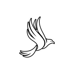 Dove holy bird isolated religious pigeon Vector Image