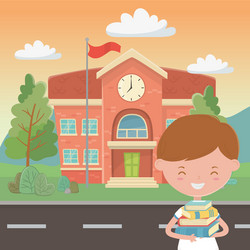 Boy cartoon school design Royalty Free Vector Image