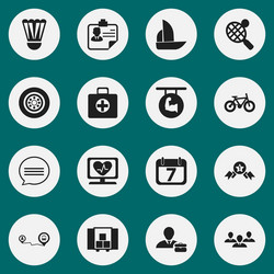 Set of 16 editable complicated icons includes Vector Image