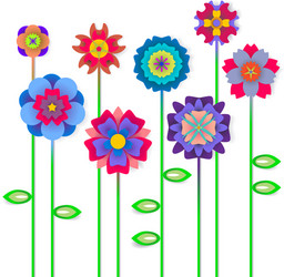 Spring background with multicolored cutout paper Vector Image