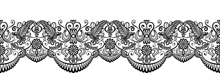 Digital Black Lace Border