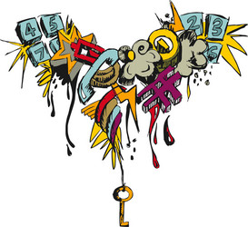 Graffiti Numbers Vector Images (over 3,500)