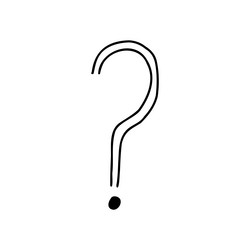 Questions marks hand drawn doodle ask sign set Vector Image