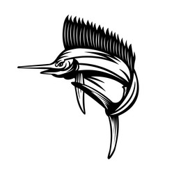 Sailfish logo design Royalty Free Vector Image