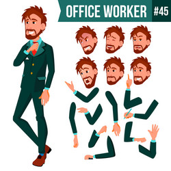 Happy office worker Royalty Free Vector Image - VectorStock