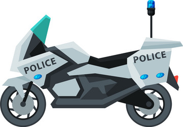 Police car emergency patrol vehicle side view Vector Image