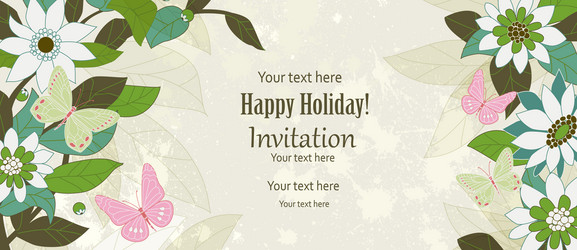 A horizontal banner with isolated vertical Vector Image