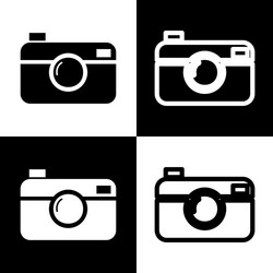 Digital camera sign black dashed icon Royalty Free Vector