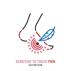 Foot pain type sign editable Royalty Free Vector Image