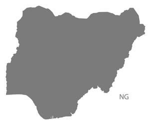 Nigeria map with states and modern round shapes Vector Image