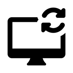 Repeating task or process on desktop computer Vector Image