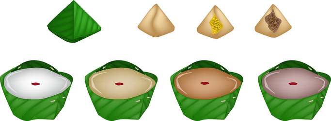 Stuffed dough pyramid dessert Royalty Free Vector Image