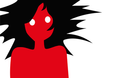 Frightened girl emotion of fear afraid half body Vector Image
