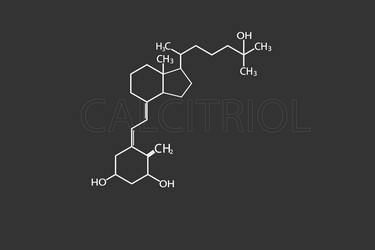 Calcitriol molecular skeletal chemical formula Vector Image