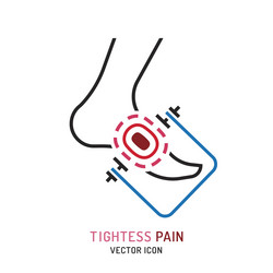 Foot pain type sign editable Royalty Free Vector Image