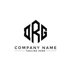 Drg letter logo design in six style polygon Vector Image