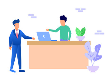 Graphic cartoon character customer Royalty Free Vector Image