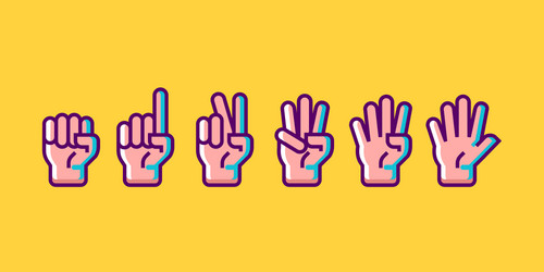 Kids Hands Gesture Numbers Vector Images (over 160)