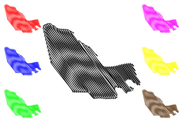 Lac region regions chad republic map Royalty Free Vector