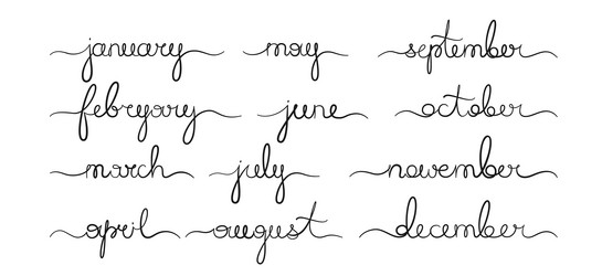 Months Names Font Vector Images (over 570)