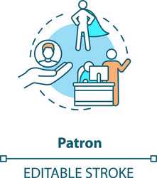 Patron concept icon Royalty Free Vector Image - VectorStock