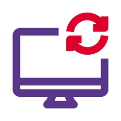 Repeating task or process on desktop computer Vector Image