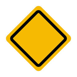 A safety warning sign design template Royalty Free Vector