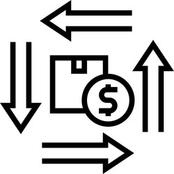 Recycling and circular economy line icon Vector Image