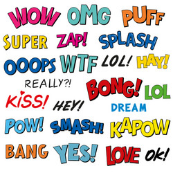 Comic sound effects Royalty Free Vector Image - VectorStock