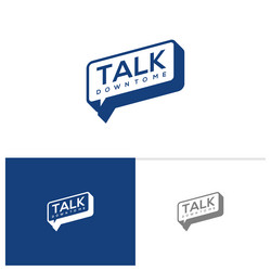 Talk logo template creative logo design Royalty Free Vector