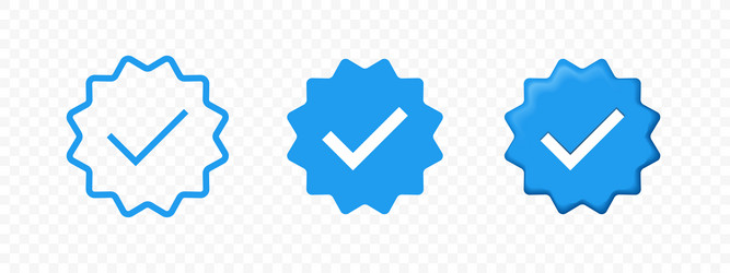 Verified badge icon images Royalty Free Vector Image