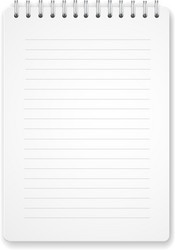 Notebook isolated white background Royalty Free Vector Image