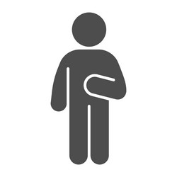 Guy idler solid icon man in front pose Royalty Free Vector