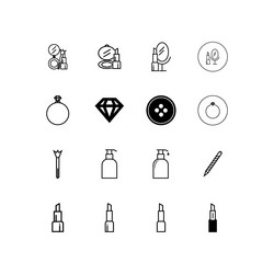 Makeup icon set design Royalty Free Vector Image
